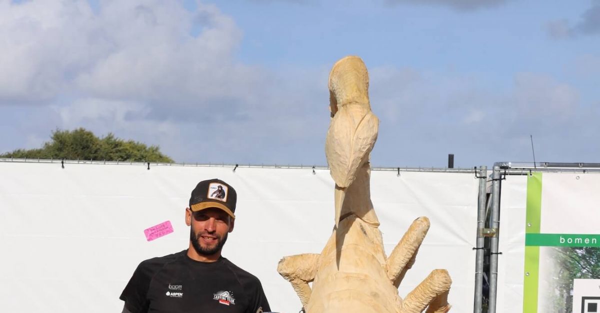 Sander Boom wint NK houtsculptuurzagen 2022